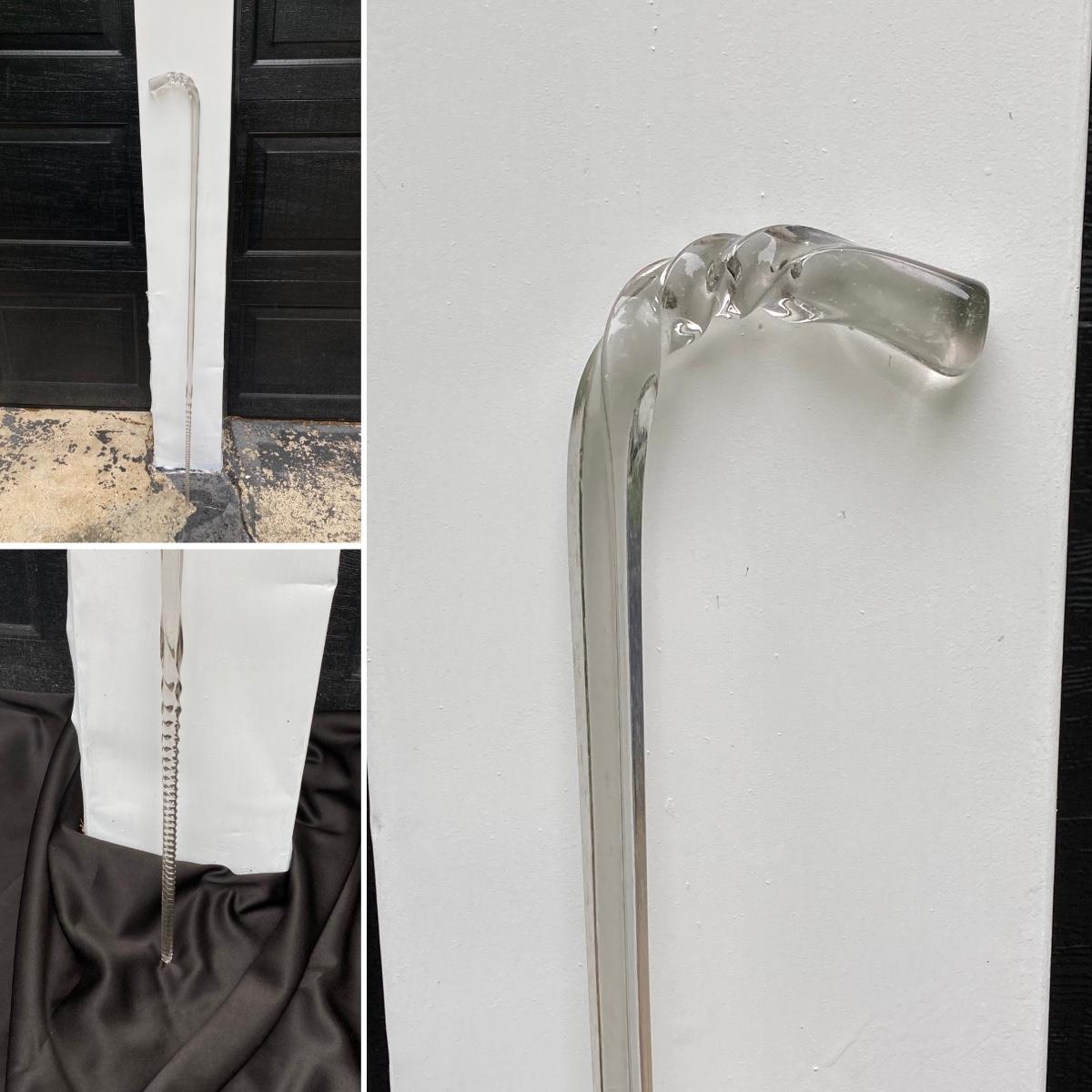 LOT 182: Vintage One of a Kind Handcrafted Glass Cane | EstateSales.org